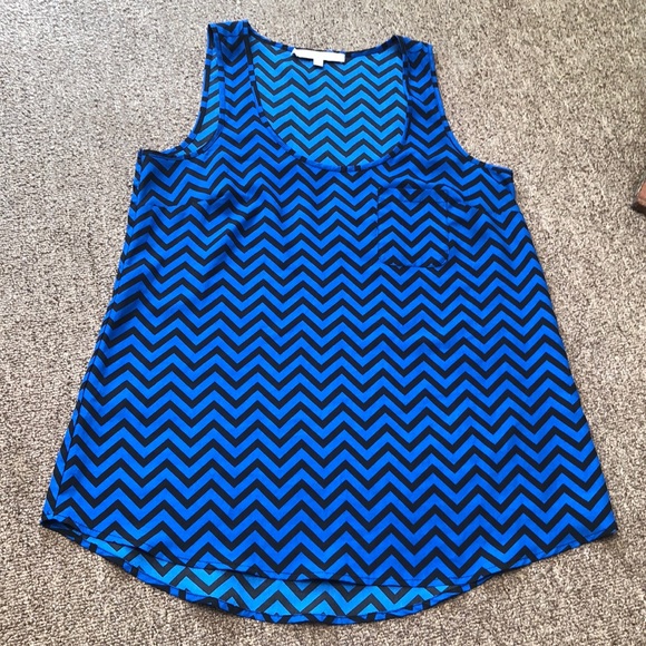 Daniel Rainn | Tops | Daniel Rainn Blue And Black Monochromatic Tank ...